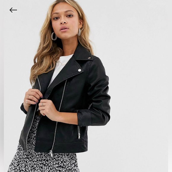 New Look | Jackets & Coats | New Look Leather Look Biker Jacket | Poshmark